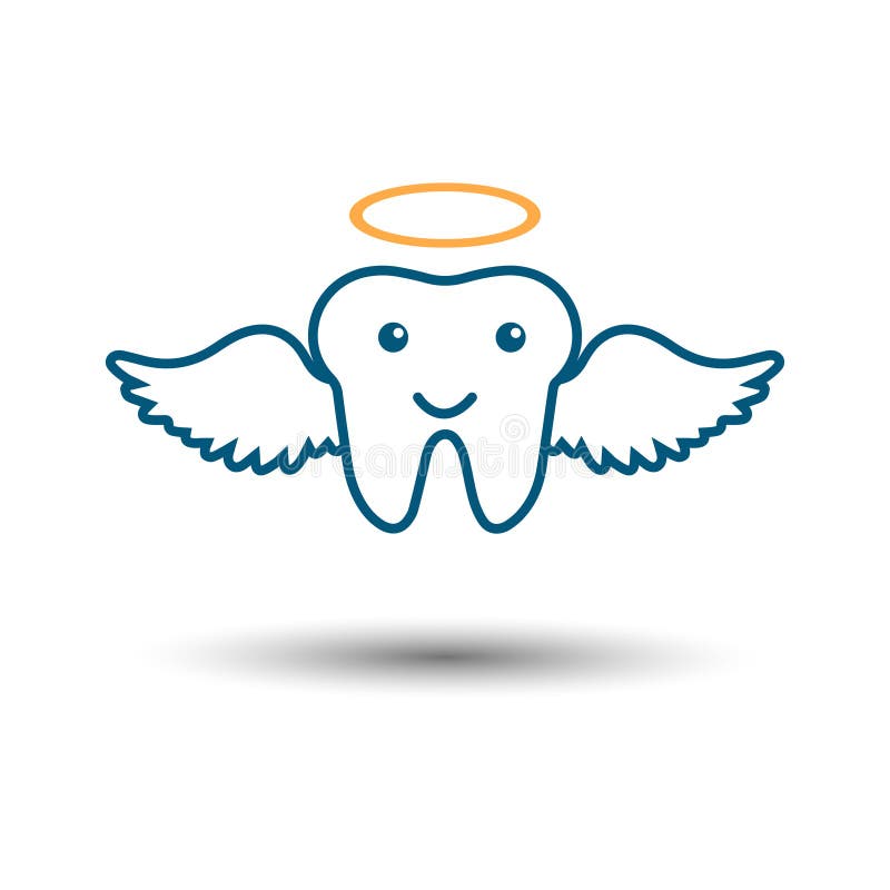 Flying Tooth Fairy Holding a Wand Stock Vector - Illustration of dark ...