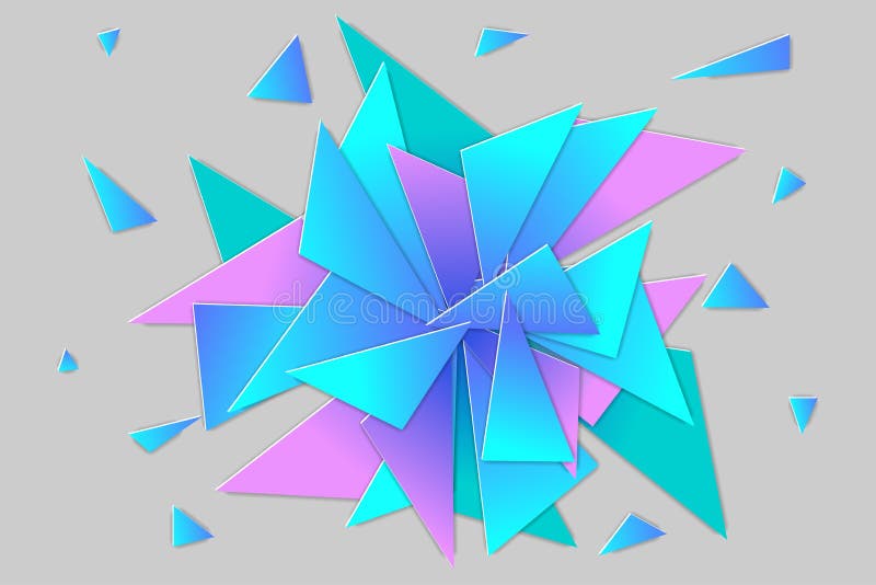 Flying Triangles Abstract Background Stock Vector - Illustration of ...