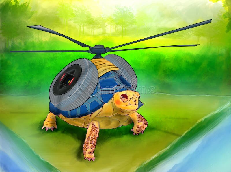 Flying Turtle stock illustration. Illustration of flight - 41308914