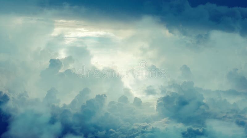 Flying Up through the Clouds on an Epic Sky Background Stock Video ...