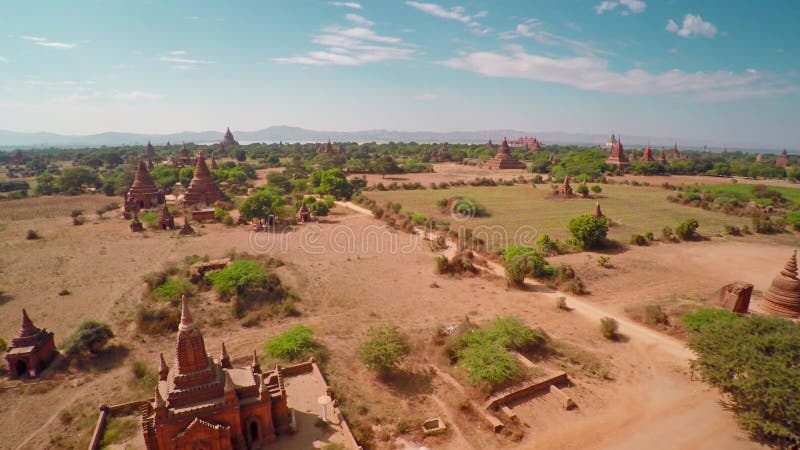 Flying Up Over Temples in Bagan, Myanmar 4k Stock Footage - Video of ...