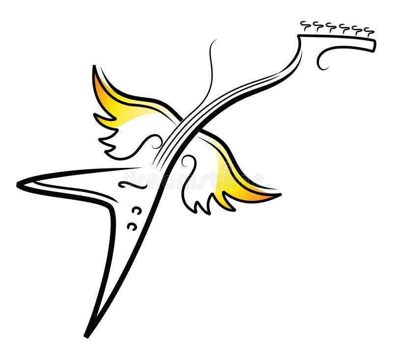 Flying V Guitar Stock Illustrations – 28 Flying V Guitar Stock ...