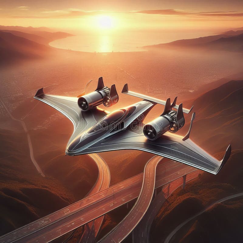 Flying V a Two Seater Flying Bike with a Unique V Shaped Wing De Stock ...