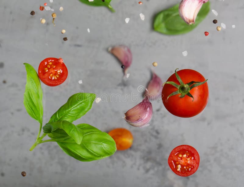 Flying Vegetables and Herbs Stock Photo - Image of diet, calorie: 157257520
