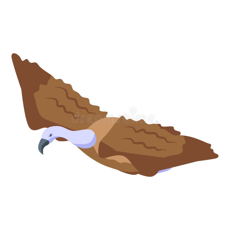 Flying Vulture Icon Isometric Vector. Evil Bird Stock Vector ...