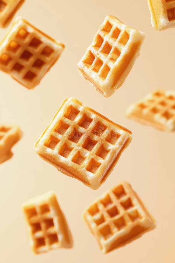 Flying Waffles stock photo. Image of delight, cuisine - 379946836