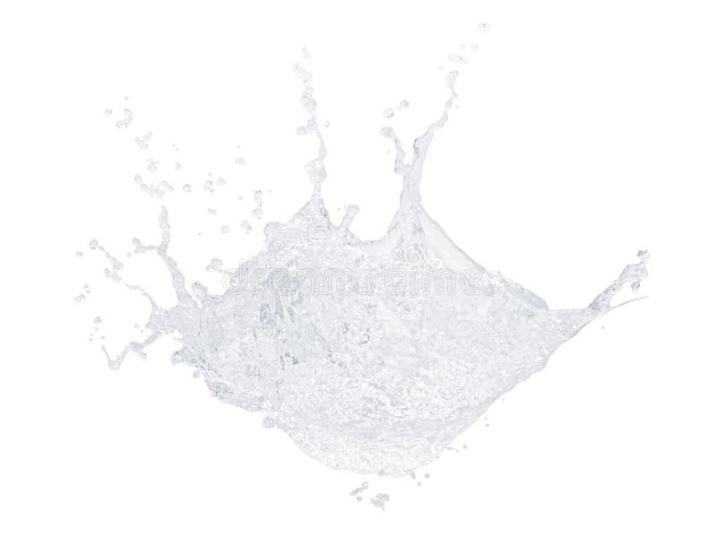 Flying Water Splash Isolated with Clipping Path Stock Photo - Image of ...