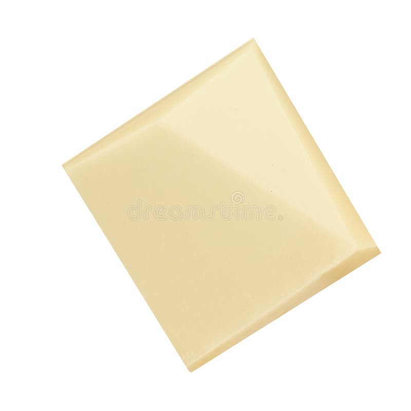 Flying White Chocolate Bar Piece Isolated. Broken Milk Chocolate Chunks ...