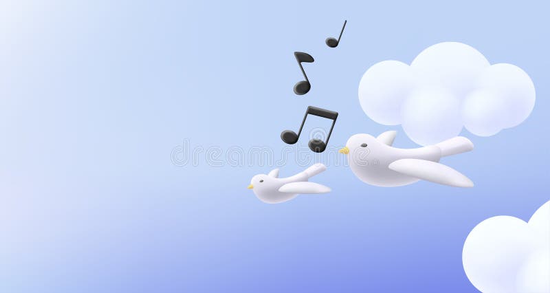 Music Notes Dove Background Stock Illustrations – 131 Music Notes Dove ...