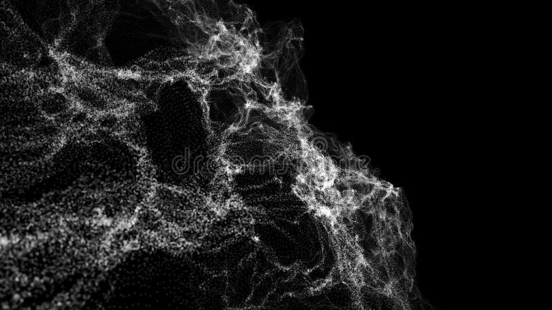 Flying White Microparticles on Black Background HD 1920x1080 Stock ...