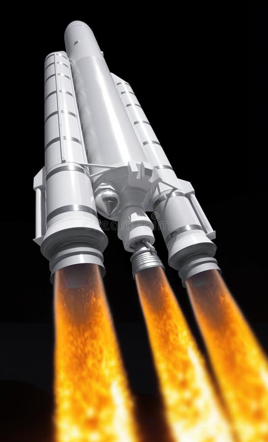 Flying rocket stock photo. Image of power, launch, solid - 34905958