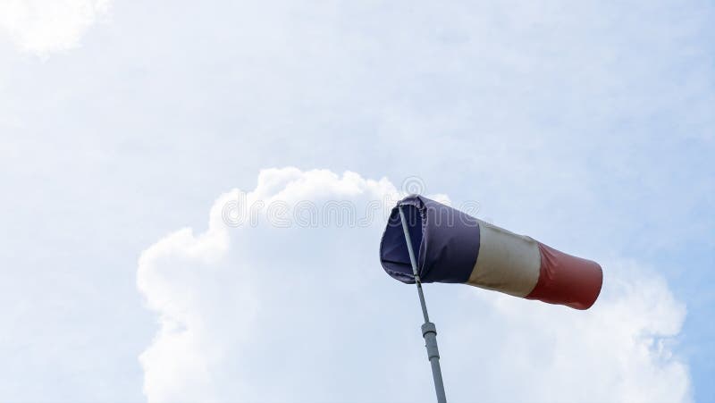 Flying Windsock Wind Vane Red White Lines Stock Photos - Free & Royalty ...