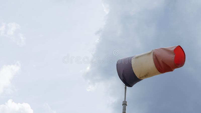 Flying Windsock Wind Vane Red White Lines Stock Photos - Free & Royalty ...
