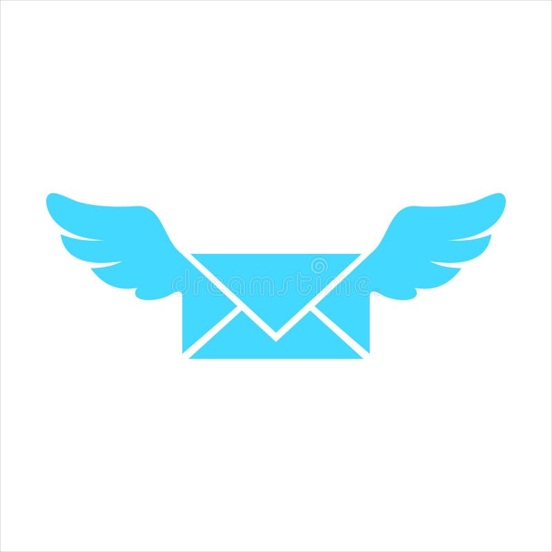 Flying Wings Mail Envelope Icon, Letter with Wings Sign â€“ Stock ...