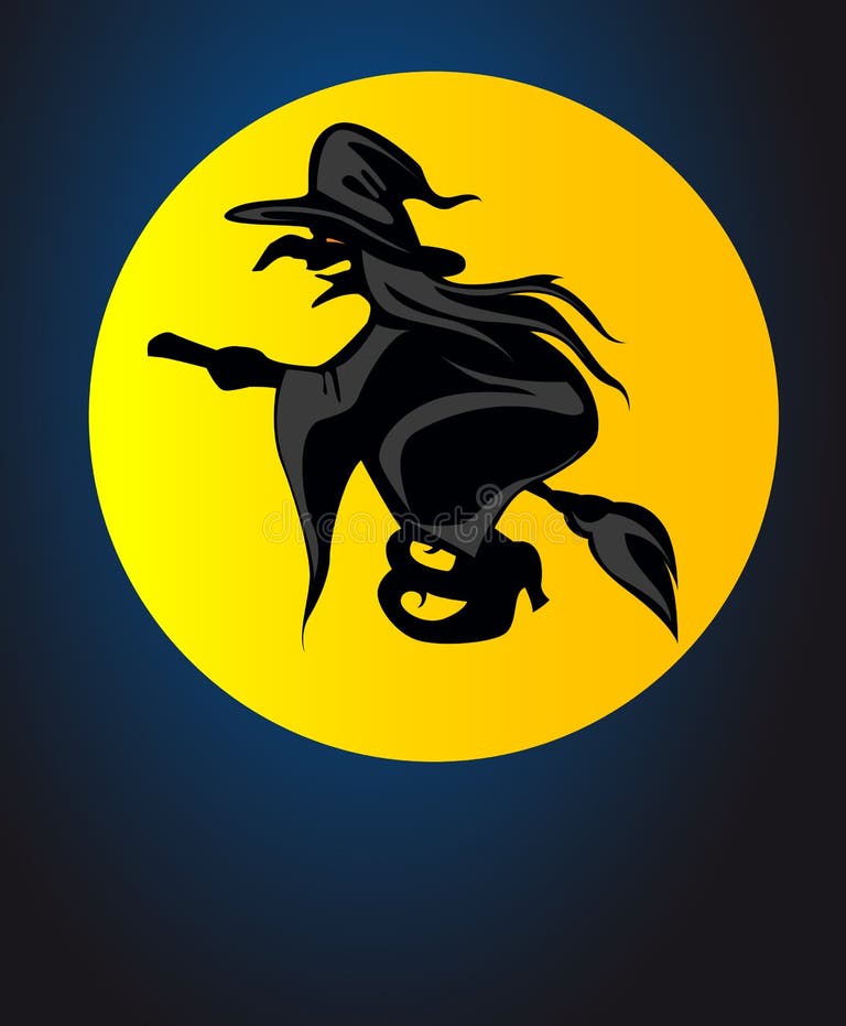 Flying Witch Outline Stock Illustrations – 1,465 Flying Witch Outline ...