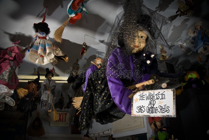 Flying witches stock image. Image of broom, face, black - 15729565