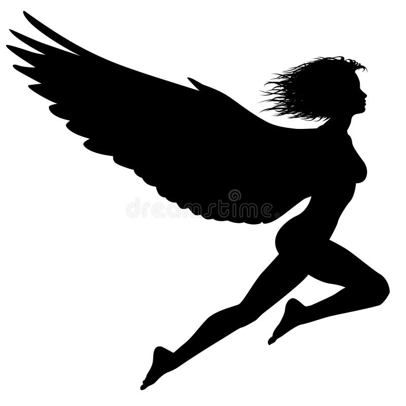 Winged woman stock vector. Illustration of wings, design - 20797223