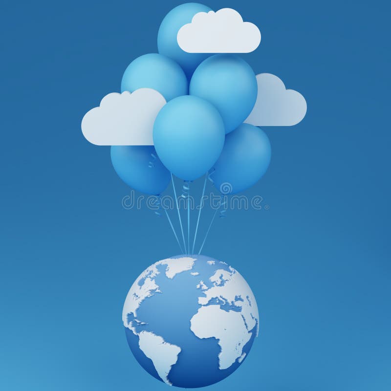 Flying world stock illustration. Illustration of concepts - 24235512