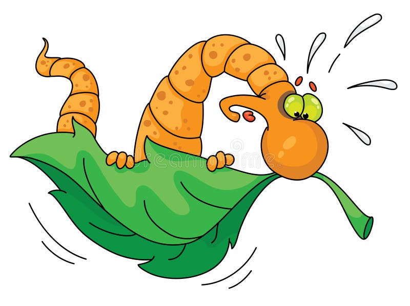 Flying worm stock vector. Illustration of wood, nature - 15878543