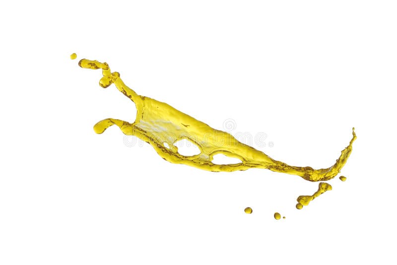 Flying Yellow Color Splash Over White Background Stock Photo - Image of ...