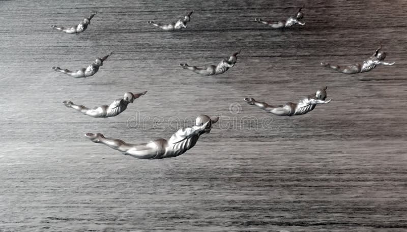 Flyingmen stock image. Image of background, silver, illustrations ...