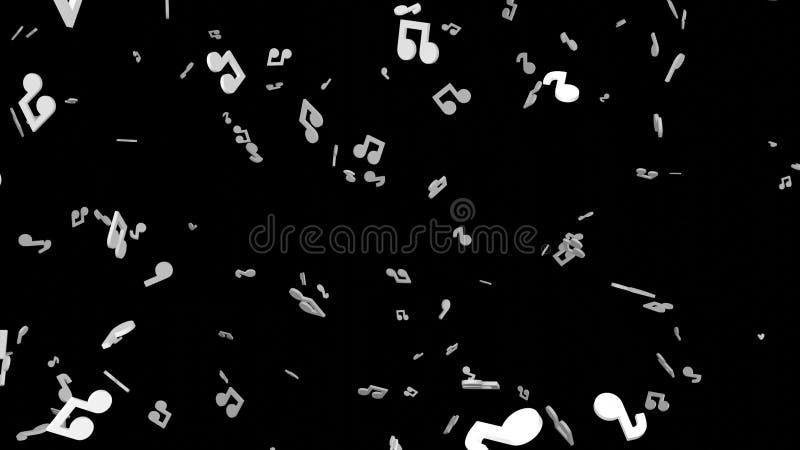White Musical Notes on Gray Background. Stock Video - Video of motion ...