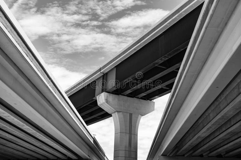 Flyover Architecture of Transport System. Bridge Overpass on Highway ...