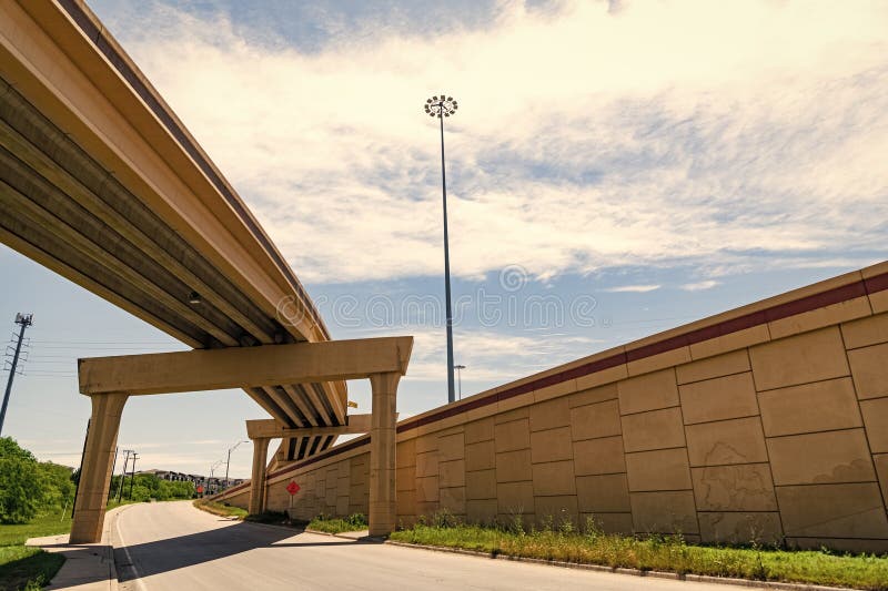 Flyover Architecture of Transport System. Bridge Overpass on Highway ...