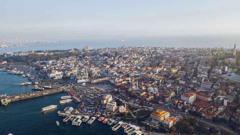 Flyover of Istanbul turkey stock image. Image of bosphorus - 115516595