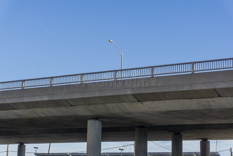 Flyover Bridge on Concrete Pillars Viewed from Low Angle Stock Image ...