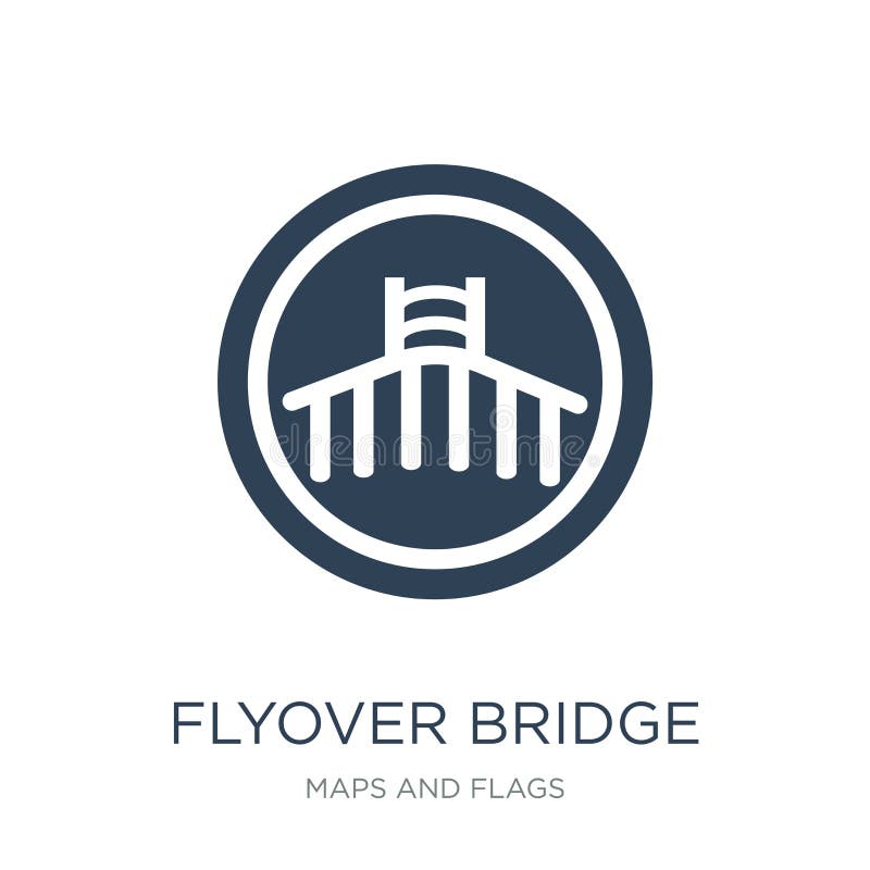 Flyover Bridge Icon in Trendy Design Style. Flyover Bridge Icon ...