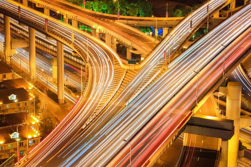 Beautiful Interchange Overpass Closeup Stock Image - Image of highway ...