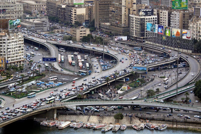 Flyover intersection Cairo editorial image. Image of streets - 18147780
