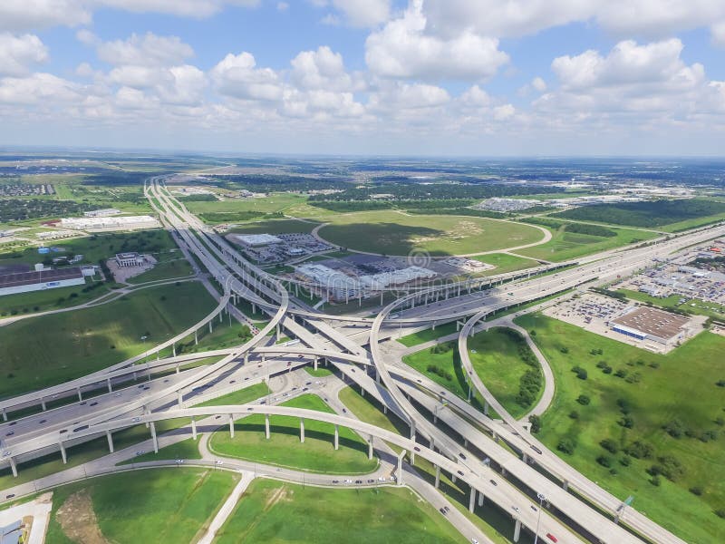 Flyover Katy Freeway Interstate 10 Stack Interchange Cloud Blue Stock ...