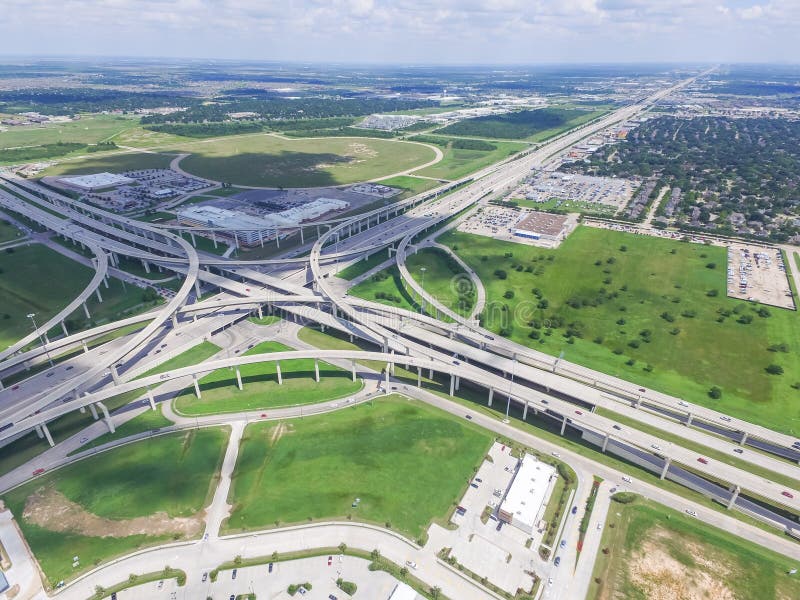 Flyover Katy Freeway Interstate 10 Stack Interchange Cloud Blue Stock ...