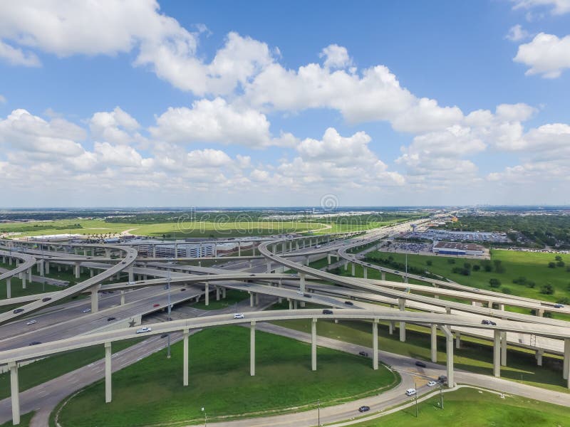 Flyover Katy Freeway Interstate 10 Stack Interchange Cloud Blue Stock ...