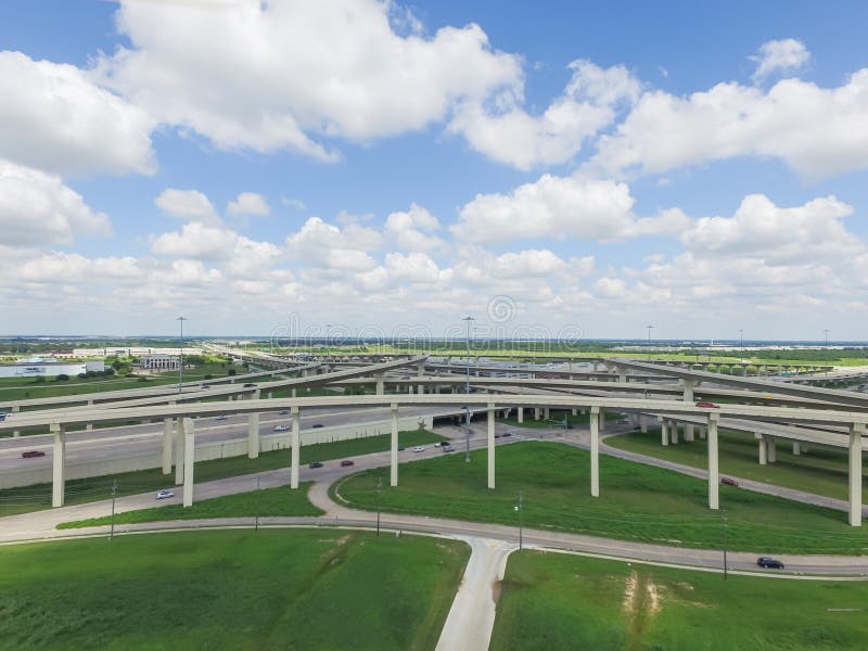 Flyover Katy Freeway Interstate 10 Stack Interchange Cloud Blue Stock ...