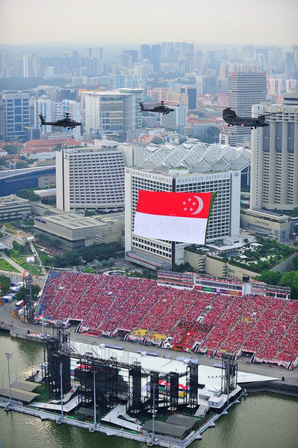 Singapore Flag Fly Past during NDP 2010 Editorial Photography - Image ...