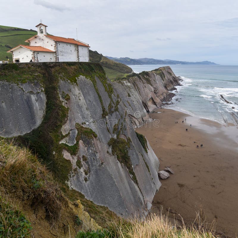 Flysch Rock Formations on the Basque Coast. Zumaia, Gipuzkoa, Spain ...