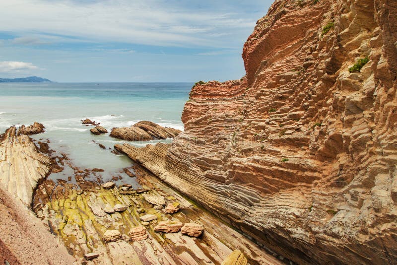 Flysch Rock Formations in Zumaia Stock Photo - Image of guipuzcoa ...