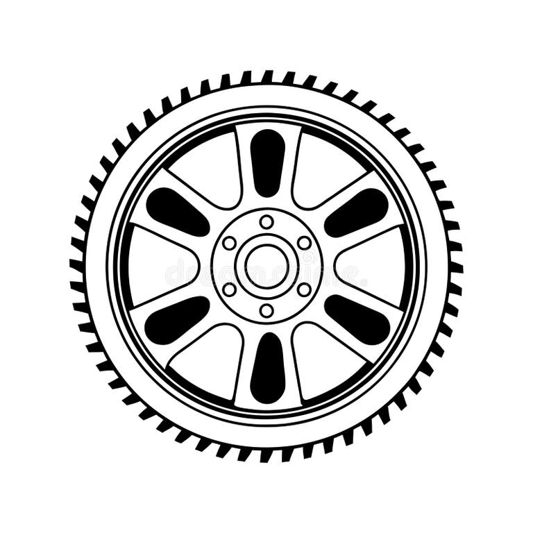 Gear Wheel Icon , Flywheel Ring Gear Vector Silhouette Illustration ...