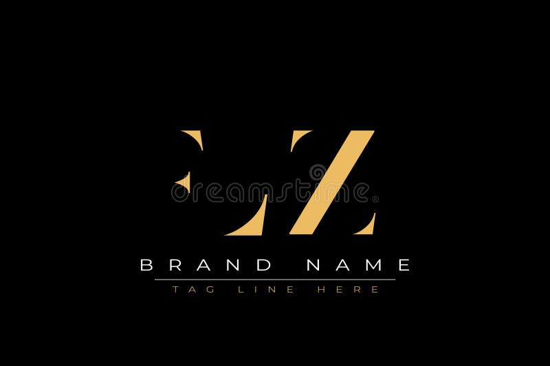 FLZ Abstract Letter Logo Design Stock Vector - Illustration of gold ...