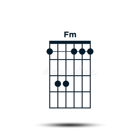 Fm, Basic Guitar Chord Chart Icon Vector Template Stock Vector ...