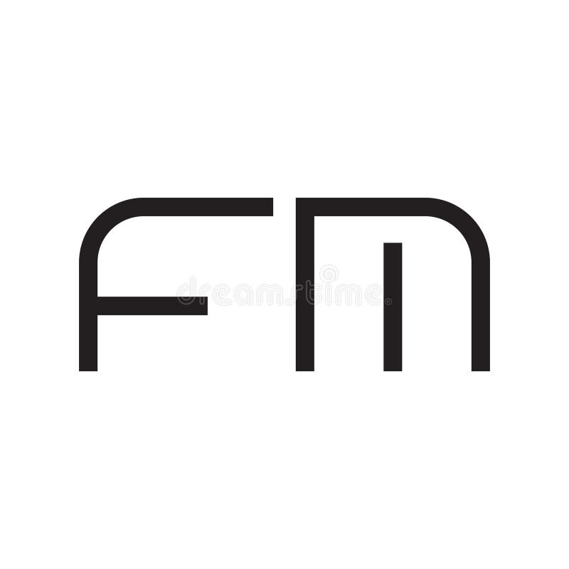 Fm Initial Letter Vector Logo Icon Stock Vector - Illustration of name ...