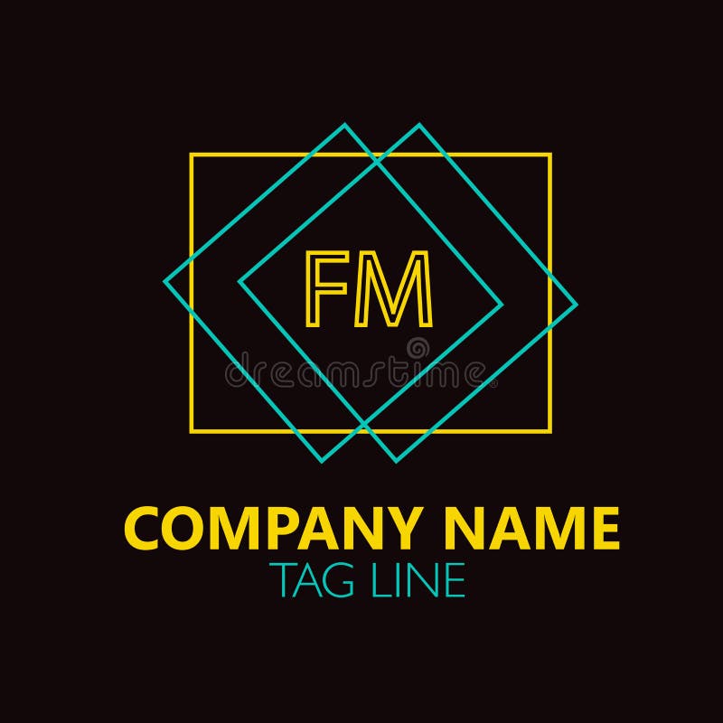 Fm Letter Logo Stock Illustrations – 1,323 Fm Letter Logo Stock ...