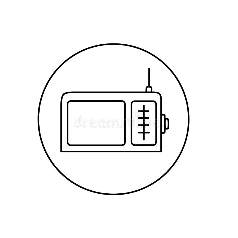 FM Radio Icon. Trendy Modern Flat Linear Vector FM Radio Icon on White ...