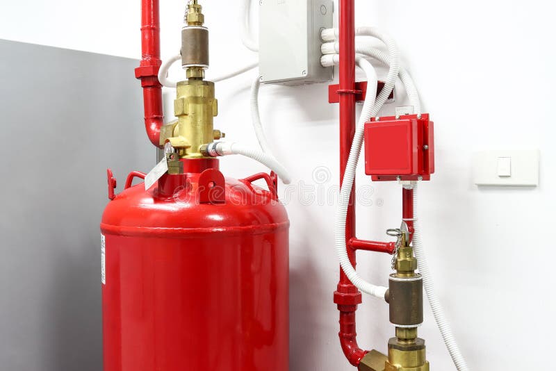 FM-200 Suppression Systems, FM200 Gas Flooding System Stock Image ...