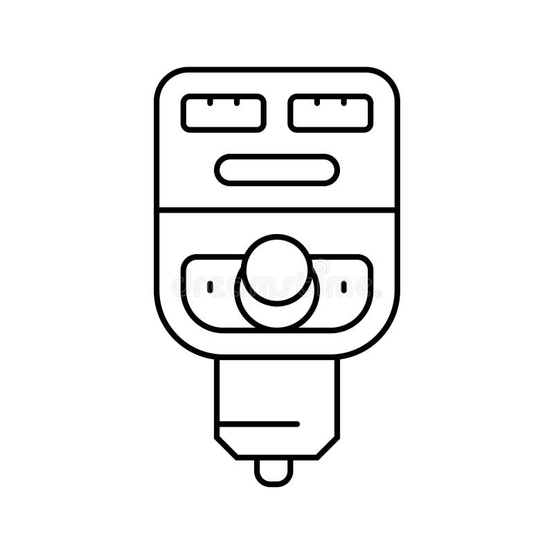 Fm Transmitter Accessory Line Icon Vector Illustration Stock Vector ...