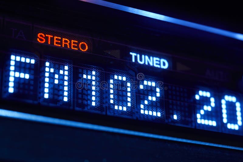FM Tuner Radio Display. Stereo Digital Frequency Station Tuned Stock ...