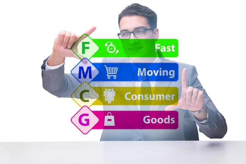 FMCG Concept - Fast Moving Consumer Goods Stock Photo - Image of cart ...